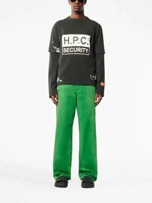 Heron Preston Security Logo-print Cotton T-shirt - Black