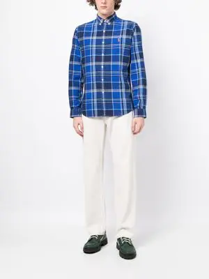 Polo Ralph Lauren Polo Pony-motif Checked Cotton Shirt - Blue