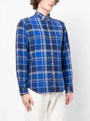 Polo Ralph Lauren Polo Pony-motif Checked Cotton Shirt - Blue