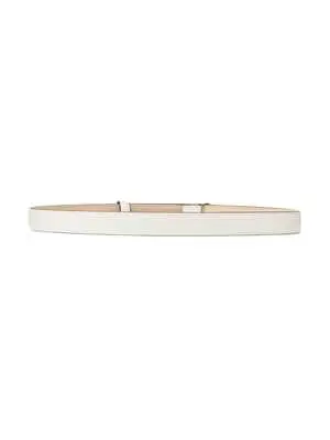 JIMMY CHOO Diamond Leather Belt - White