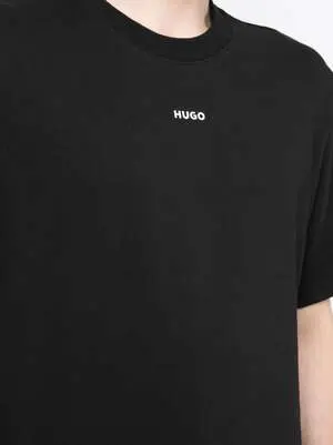 Hugo Logo-print Cotton T-shirt - Black