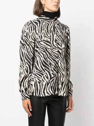 Liu Jo Zebra-print Satin Shirt