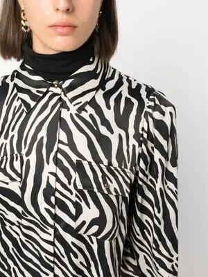Liu Jo Zebra-print Satin Shirt