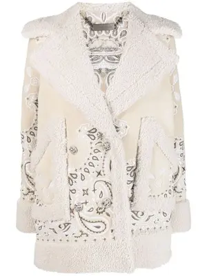 Philipp Plein Embroidered Shearling Coat