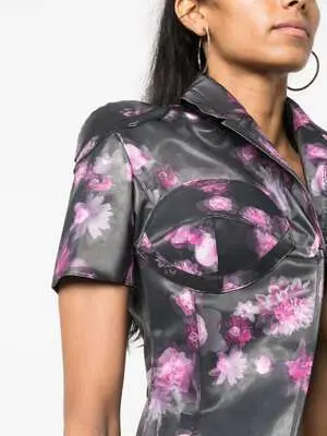 Coperni Holographic Floral Print Jacket