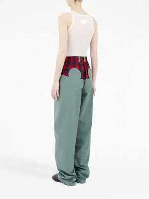 Maison Margiela X Pendleton Yoke-Detail Trousers - Green