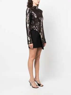 GENNY Sequin-embellished Layered Minidress