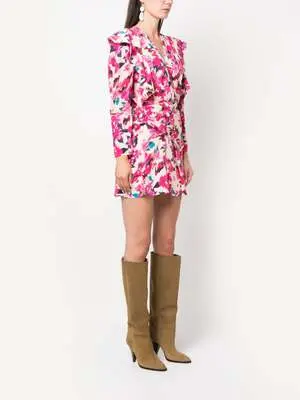 IRO PARIS Floral-print Gathered Minidress