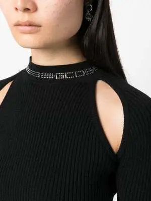 Gcds Rhinestone-embellished Knitted Top