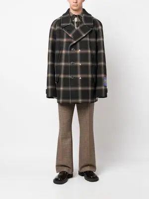 MAISON MARGIELA X Pendleton Checked Wool Peacoat