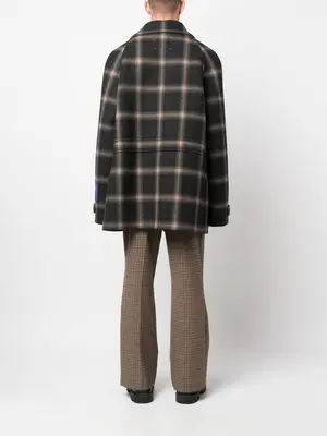 MAISON MARGIELA X Pendleton Checked Wool Peacoat