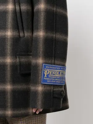 MAISON MARGIELA X Pendleton Checked Wool Peacoat