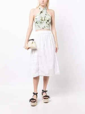Erdem Luna Floral-print Top - Green