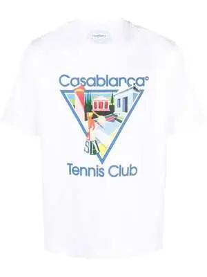 Casablanca La Joueuse" Organic Cotton T-shirt - White