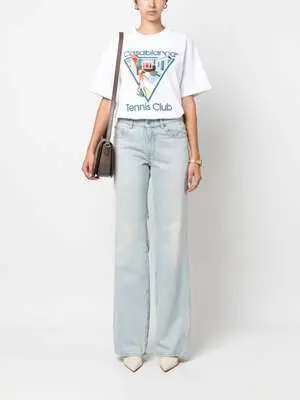 Casablanca La Joueuse" Organic Cotton T-shirt