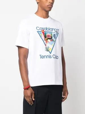 Casablanca La Joueuse" Organic Cotton T-shirt