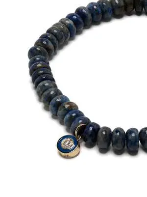SYDNEY EVAN 14kt Yellow Gold Lapis Lazuli Beaded Bracelet - Blue