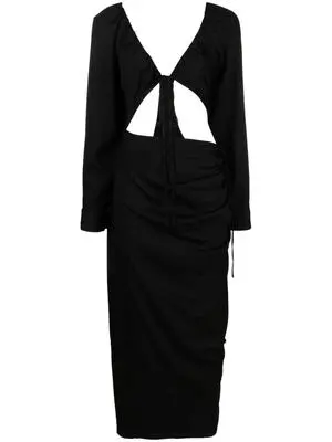 Christopher Esber Cut-out Long-sleeved Dress