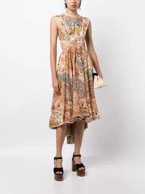 Zimmermann Chintz Floral-print Midi Dress