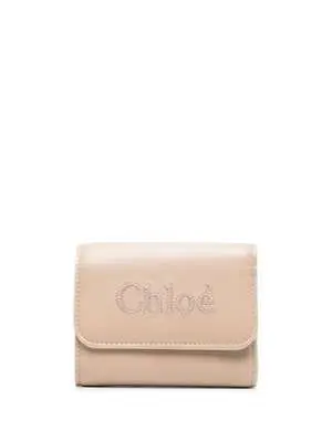 Chloé Small Sense Leather Wallet - Neutrals