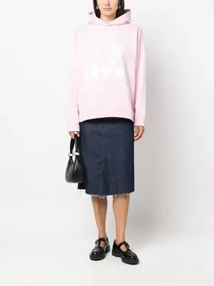 GANNI Logo-print Organic Cotton Hoodie