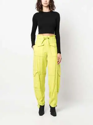 MSGM Cropped T-shirt With Cut-out Detail