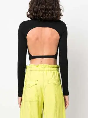 MSGM Cropped T-shirt With Cut-out Detail