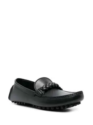 GIANVITO ROSSI Monza Leather Loafers - Black