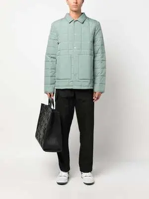 Rains Liner Press-stud Quilted Shirt Jacket