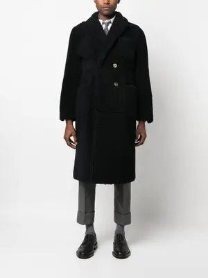Thom Browne Shearling Double-breasted Button Coat