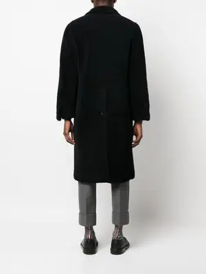 Thom Browne Shearling Double-breasted Button Coat