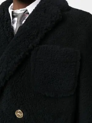 Thom Browne Shearling Double-breasted Button Coat