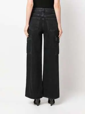 AGOLDE Mid-rise Wide-leg Jeans - Black
