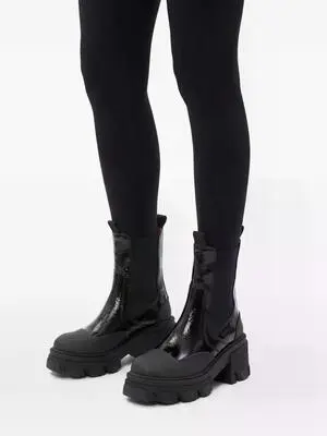 GANNI Logo-embossed Panelled Chelsea Boots