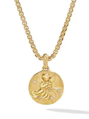 David Yurman 18kt Yellow Aquarius Diamond Amulet Pendant - Gold