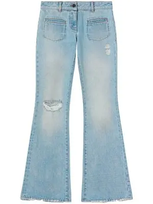 Palm Angels Low-rise Bootcut Jeans - Blue