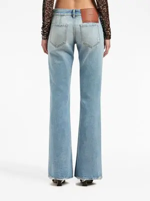 Palm Angels Low-rise Bootcut Jeans - Blue