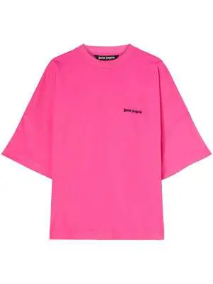 Palm Angels Embroidered-logo Crew-neck T-shirt