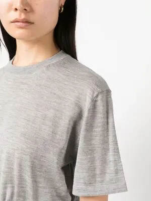 ARMARIUM Mélange Wool-blend T-shirt - Grey