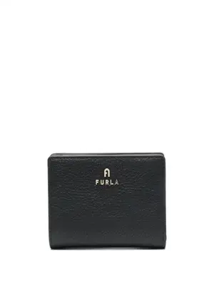 Furla Small Camelia Leather Wallet - Black