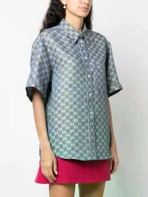 Gucci Gg Linen Jacquard Shirt