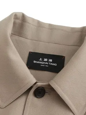Shanghai Tang Piped-trim Trench Coat