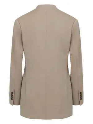 Shanghai Tang Stand-up Collar Wool Blazer