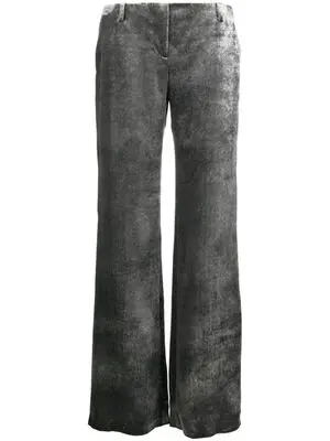 Alberta Ferretti Crushed-velvet Trousers