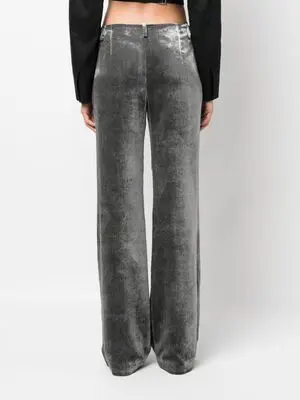 Alberta Ferretti Crushed-velvet Trousers
