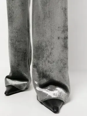 Alberta Ferretti Crushed-velvet Trousers