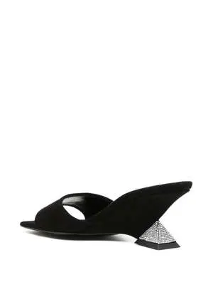 Attico Cheope Wedge Sandals - Black