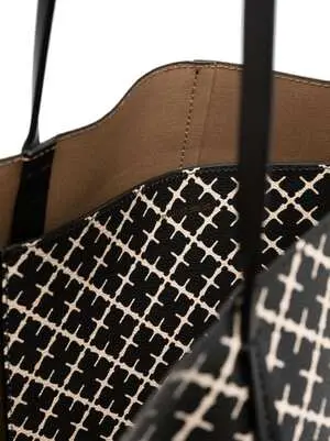 BY MALENE BIRGER Abigail Printed Tote Bag - Black