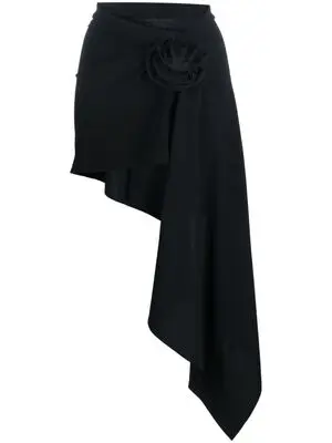 Magda Butrym Rose-sash Miniskirt - Black