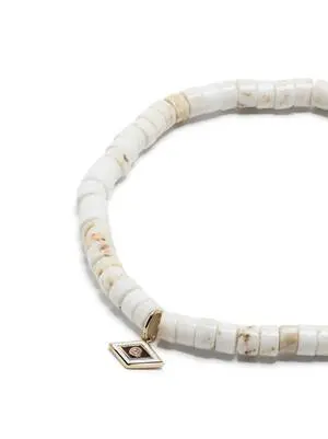 SYDNEY EVAN 14kt Yellow Gold Evil Eye Beaded Bracelet
